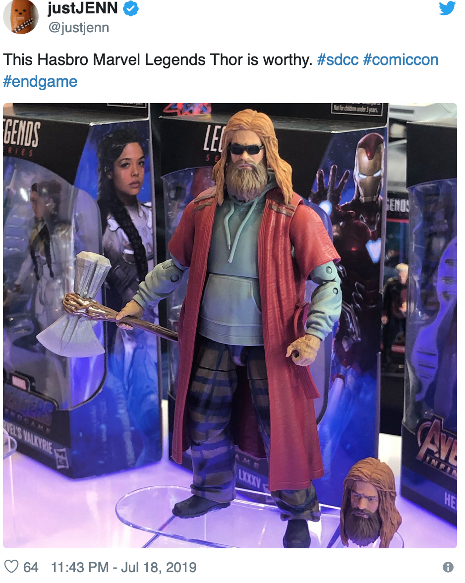 Thor "béo" sở hữu mô hình riêng trong hội Avengers: Endgame tại Comic-Con