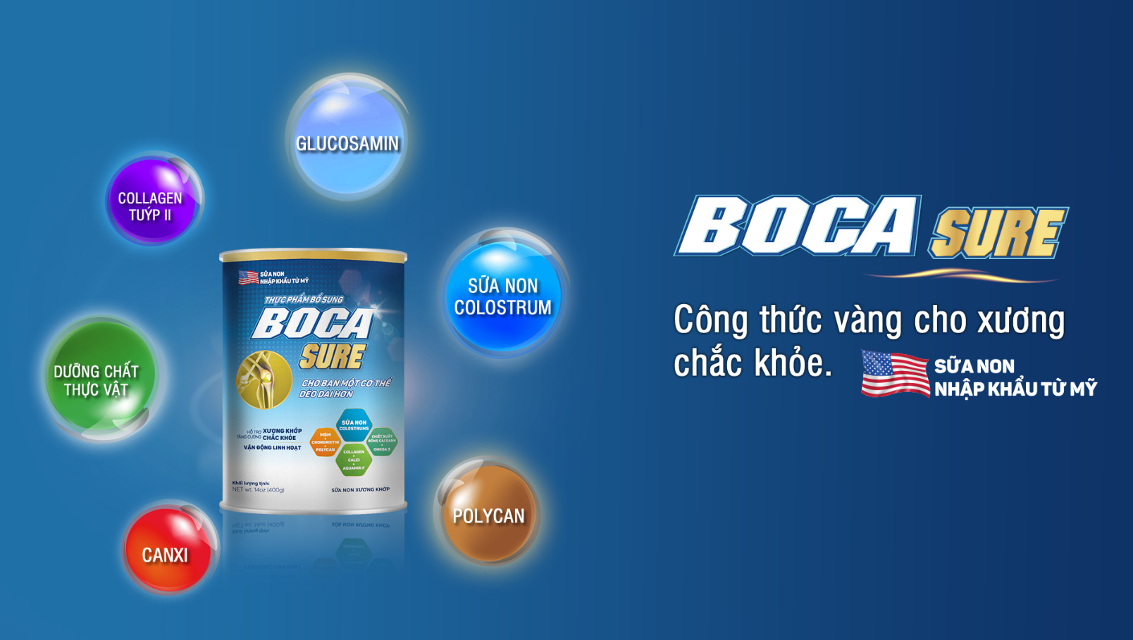 Thực phẩm bổ sung Boca Sure - Công thức hỗ trợ cho xương chắc khỏe