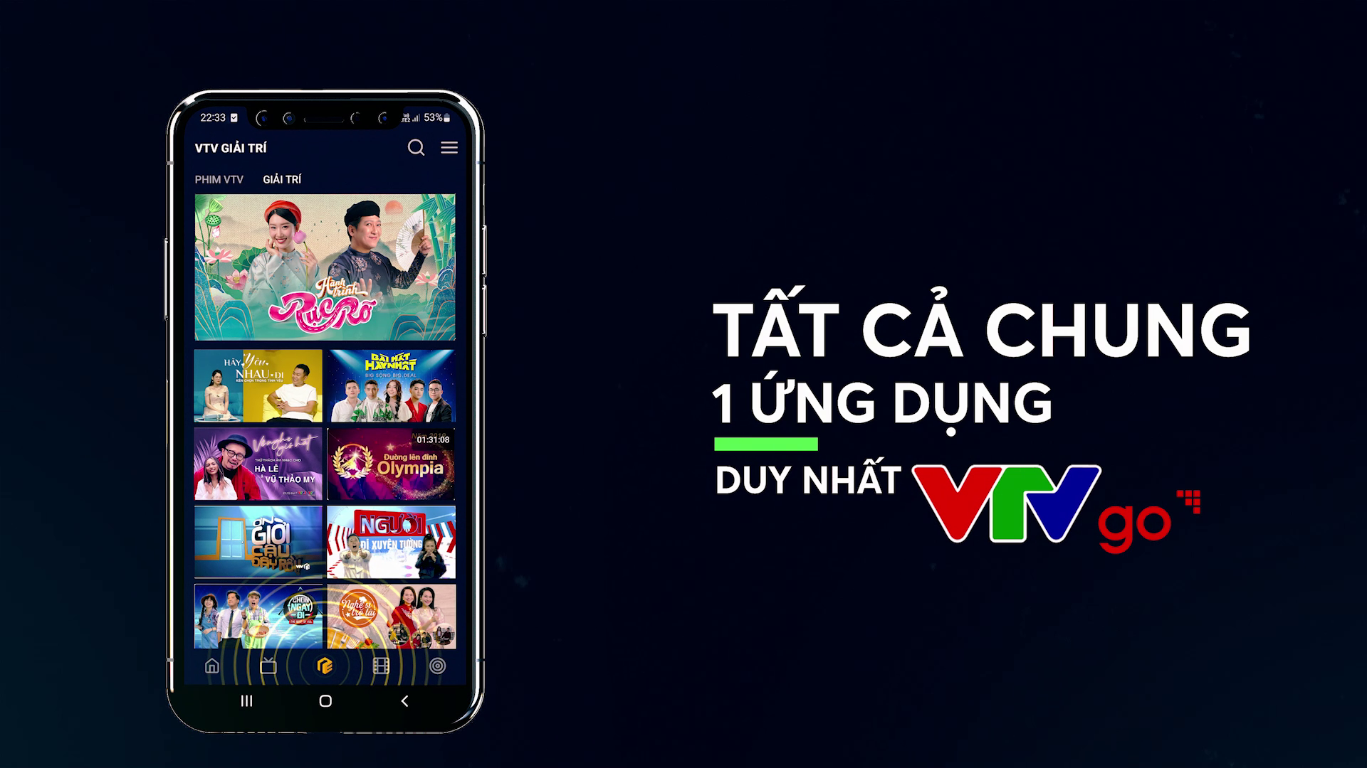 Hợp nhất ứng dụng VTV Giải trí vào Nền tảng truyền hình số Quốc gia VTV Go