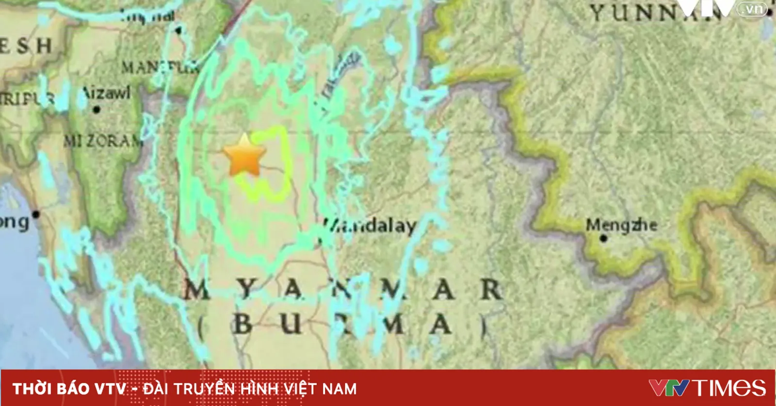 Động đất mạnh 6,8 độ Richter làm rung chuyển miền Trung Myanmar