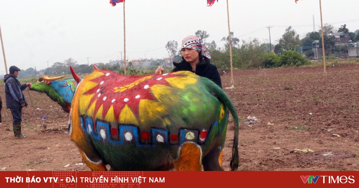 Hội thi vẽ trang trí trâu Lễ hội Tịch điền Đọi Sơn 2023