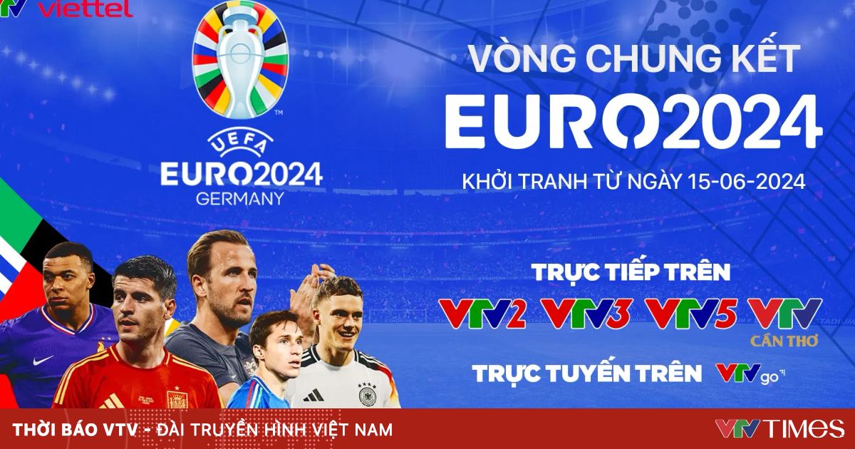 Lịch thi đấu và trực tiếp VCK Euro 2024 trên VTV