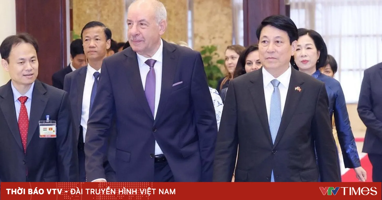 Chủ tịch nước Lương Cường chủ trì chiêu đãi chính thức Tổng thống Hungary