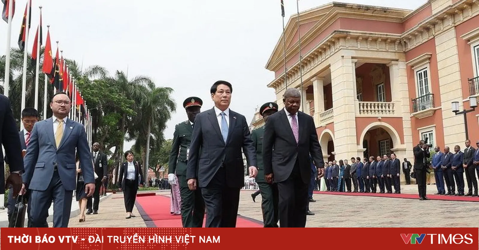 Lễ đón Chủ tịch nước Lương Cường thăm cấp Nhà nước Cộng hòa Angola
