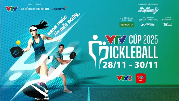 Pickleball VTV Cúp 2025 (28/11 - 30/11) trực tiếp trên VTV2 và VTVgo