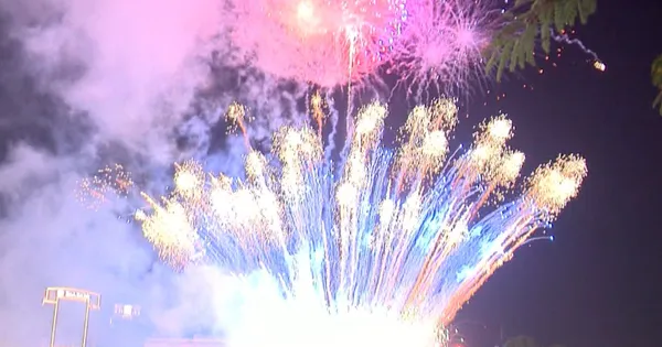Fireworks and art program celebrate national day