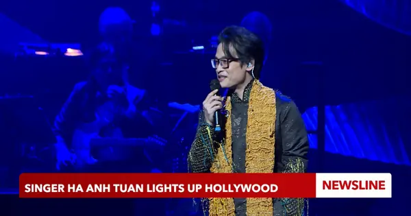 Singer Ha Anh Tuan lights up Hollywood